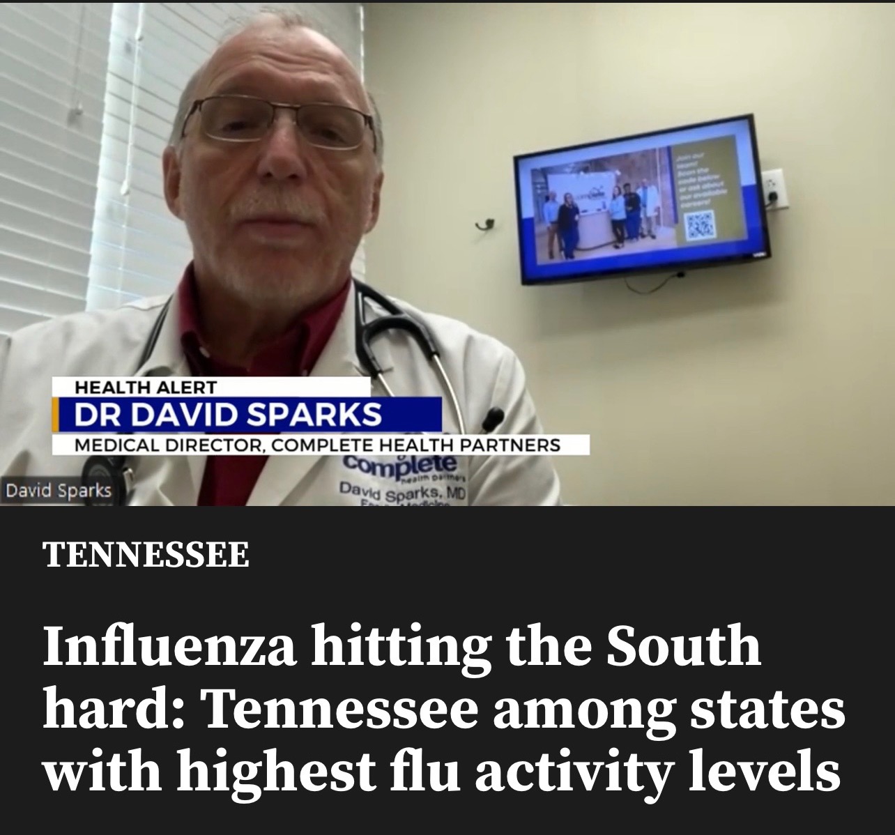 Dr. Sparks Interviewed by WKRN About Flu Visits to Urgent Care in ...